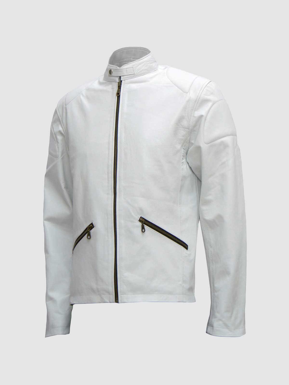 Men's White Leather Jacket | Leather Jacket Master
