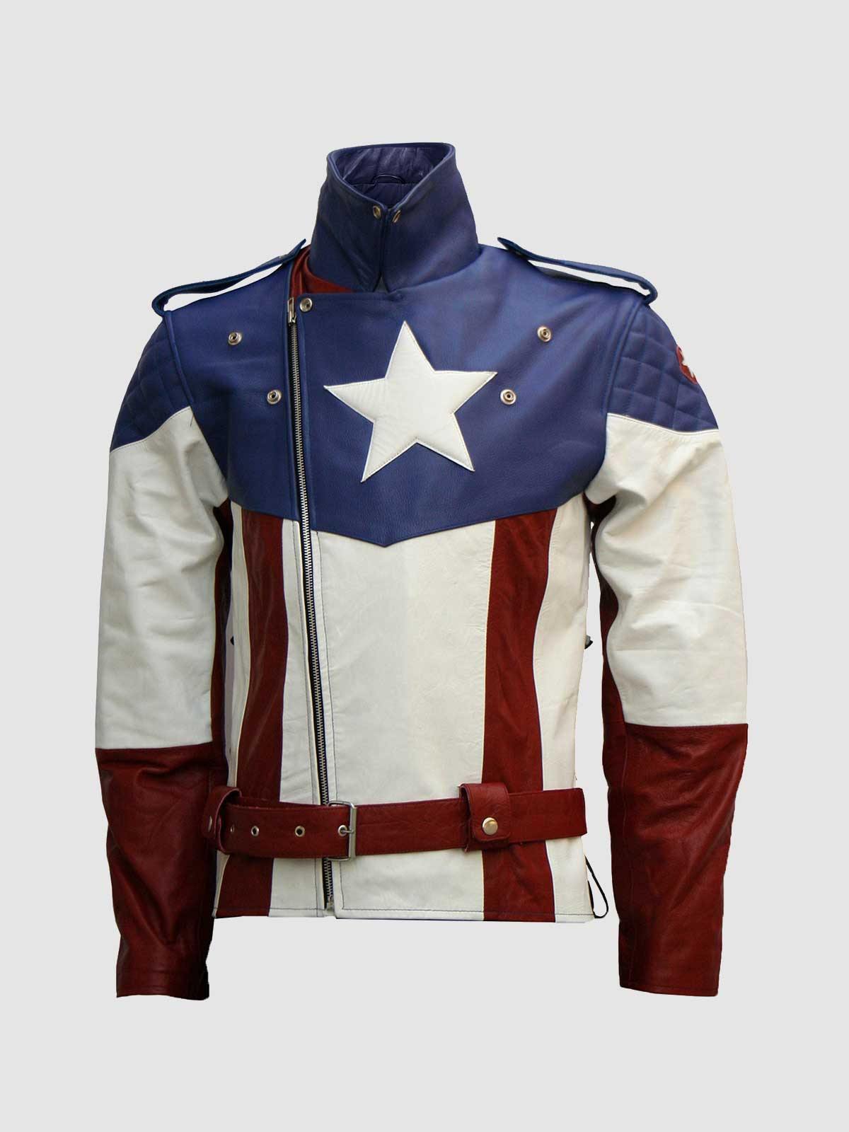 Men's Multi Colored Leather Biker Jacket | Leather Jacket Master